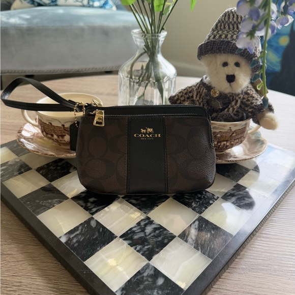 Coach | Bags | Coach Signature Canvas Double Wallet F52853 | Poshmark